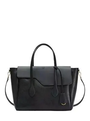 ATP ATELIER Large Merlara Asymmetrical-flap Tote Bag - Black