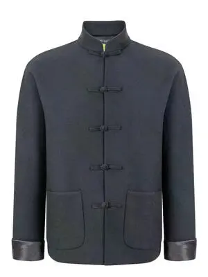 Shanghai Tang Frog-Fastening Jacket Grey