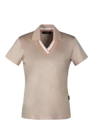 MOORER Striped-trim Polo Shirt - Neutrals