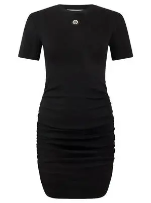 Philipp Plein Open-back Signature-pendant T-shirt Dress - Black