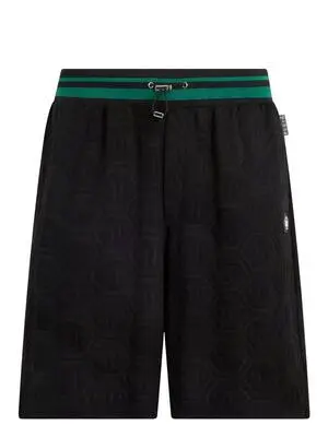 Philipp Plein Jacquard Monogram Track Shorts - Black