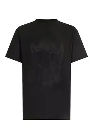 Philipp Plein Jacquard Skull Round Neck T-shirt - Black