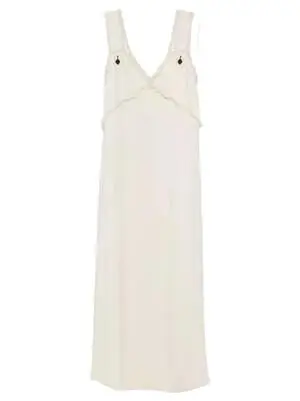 TOTEME Guipure-lace Cut-out Dress - Neutrals