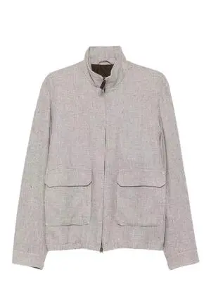 Herno Houndstooth-patterned Jacket - Neutrals