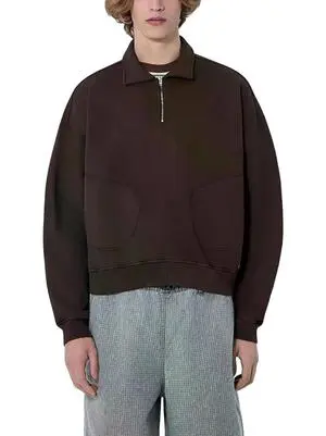 BRAIN DEAD Half-Zip Collared Sweater