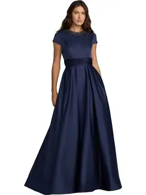 Mac Duggal Embellished Satin Ball Gown - Midnight