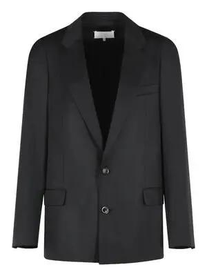 MAISON MARGIELA Single-breasted Virgin Wool Blazer - Black