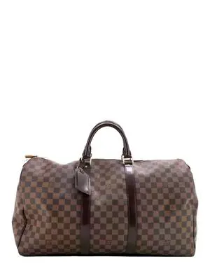 LOUIS VUITTON Keepall Damier 50 Travel Bag - Brown