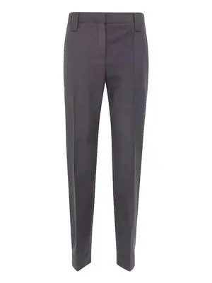 Versace Tailored Trousers With Belt Loops - Grey