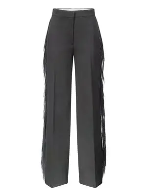 FFORME Luella Fringe-trim Trousers - Black