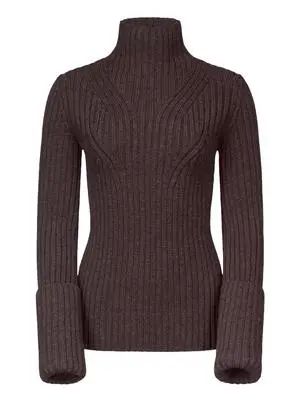 FFORME Astrid Ribbed-knit Sweater - Brown