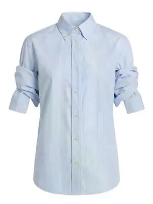Monse Knotted-sleeve Shirt - Blue