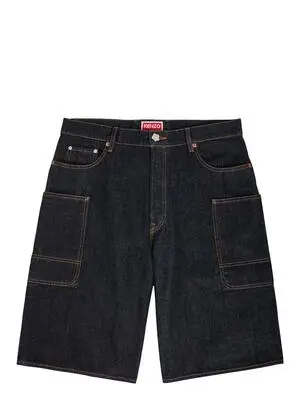 Kenzo Cargo Denim Shorts - Dark Blue