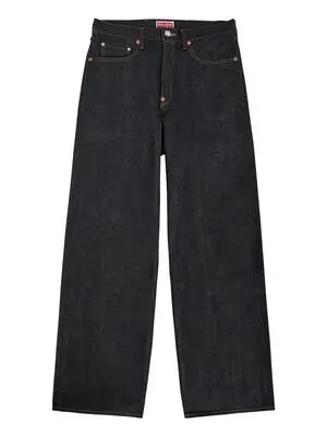 Kenzo Turn-Up Wide-Leg Jeans Indigo