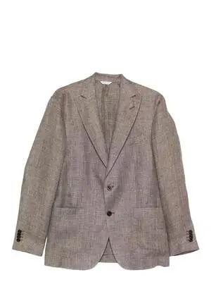 Boglioli Prince Of Wales Check Linen Blazer - Neutrals