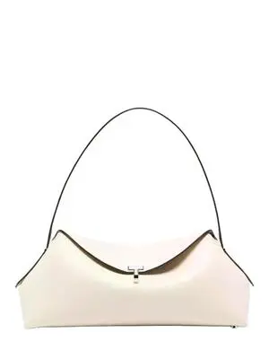 TOTEME T-lock Grained Leather Shoulder Bag - Neutrals