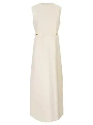 P.a.r.o.s.h Button-detailed Sleeveless Dress - Neutrals