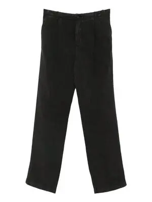120% Lino Straight-leg Trousers - Black