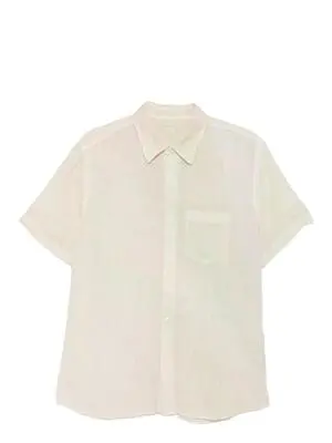120% Lino Short-sleeve Chest-pocket Shirt - Neutrals
