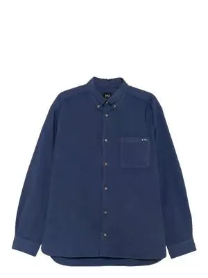 A.p.c. Button-fastening Pocket Shirt - Blue