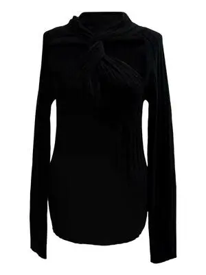Versace Ribbed Twisted Sweater - Black
