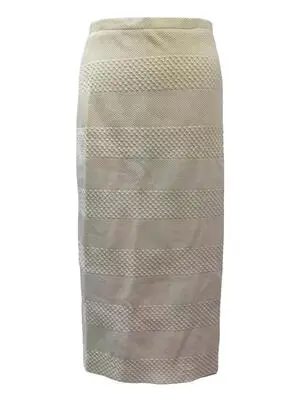 Iris & Ink Textured Midi Skirt - Neutrals