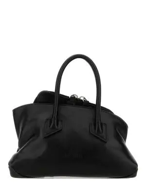 Attico Mini La Passeggiata Leather Tote Bag - Black