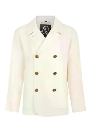 SEALUP Double-breasted Notched-lapel Jacket - Neutrals