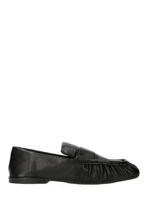JVAM Ruched Square-toe Loafers - Black