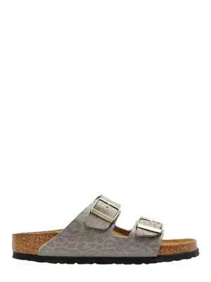 BIRKENSTOCK Arizona Leopard-print Sandals - Grey