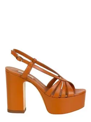 Casadei Elsa Strappy Platform Sandals - Neutrals