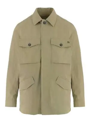 Burberry Military Jacket With Pocket Detail And Drawcord Waist - Neutrals