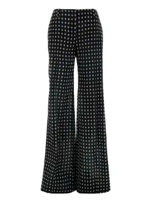Ermanno Scervino Polka-dot Palazzo Pants - Black