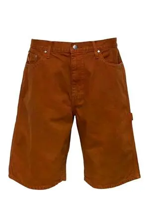 VOWELS Overdyed Painter Shorts - Orange