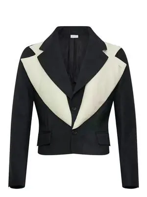 Comme Des Garçons Chest-panel Cropped Dinner Jacket - Black