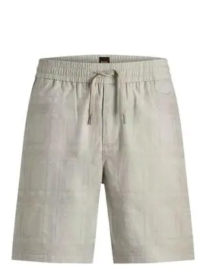 BOSS Checked Shorts With Drawstring