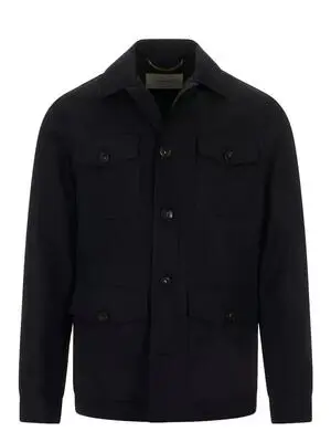 Canali Four-pocket Shirt Jacket - Blue
