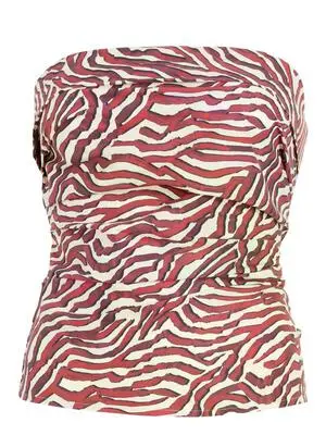 Proenza Schouler White Label Maisy Strapless Top - Red