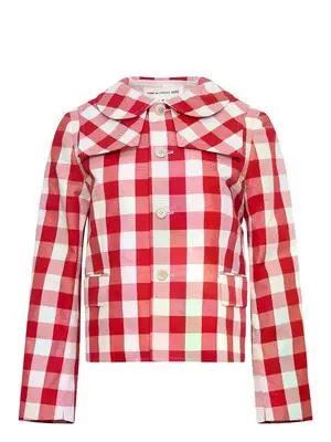 Comme Des Garçons Gingham Jacket - Red