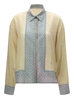 Ermanno Scervino Geometric Print Silk Shirt - Neutrals