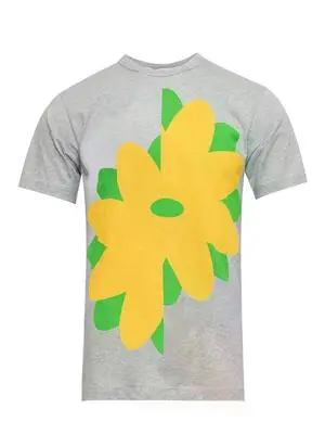 Comme Des Garçons Floral-print T-shirt - Grey