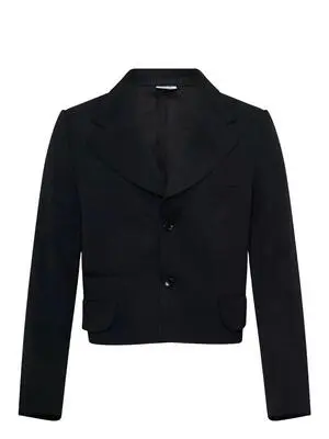 Comme Des Garçons Notched-lapels Blazer - Black
