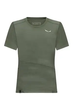 SALEWA Puez Logo-print Panelled T-shirt - Green