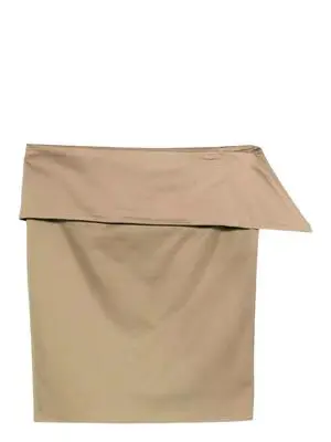 Gucci 2000s Fold-over Mini Skirt - Neutrals