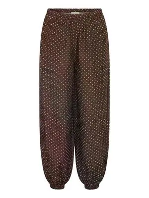 Posse Evie Polka-dot Trousers - Brown