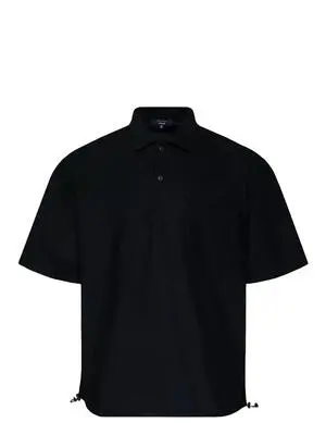 Comme Des Garçons Drawstring-detail Polo Shirt - Black