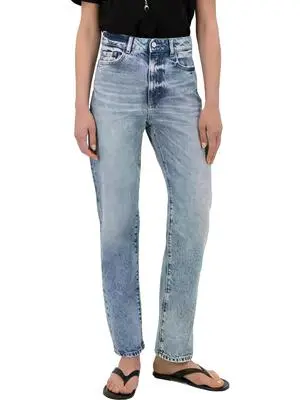 ICON DENIM LOS ANGELES Rory Acid-wash Straight Leg Jeans - Blue
