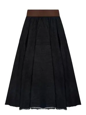 NINE:INTHE:MORNING Panelled Denim Skirt - Blue