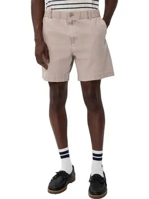 ALEX MILL Pull-on Cotton Herringbone Shorts - Faded Grey
