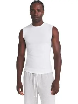 SKIMS Slim Tank Top | White | Medium | Fits Everybody - Marble
